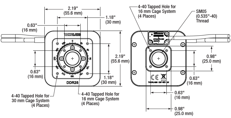 Thorlabs · Compact Direct Drive Rotation Mount
