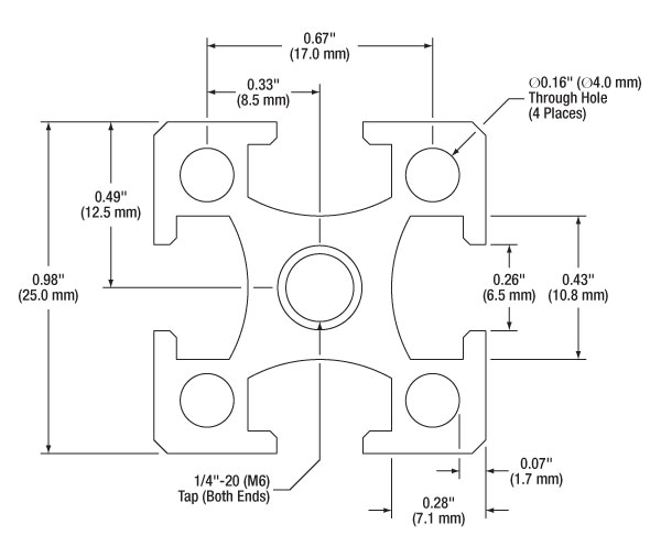 Thorlabs · 25 mm Optical Construction Rails