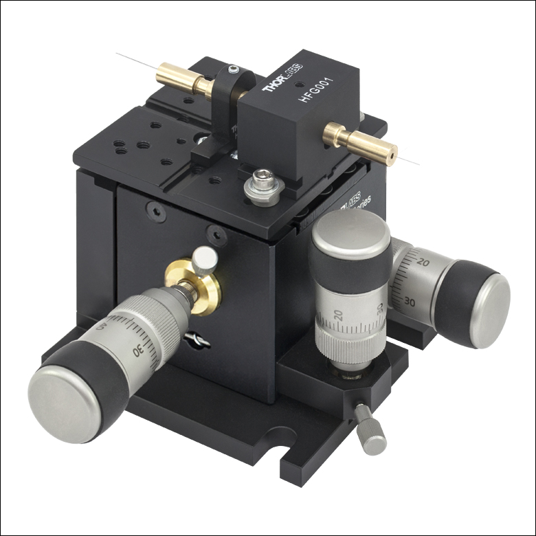 Thorlabs · Multi-Axis Flexure Stage Accessories: Fiber Chucks and Mounts