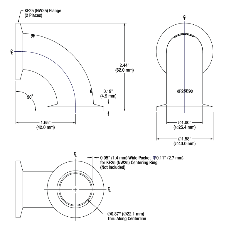 Thorlabs · KF25-Flanged Components and Accessories