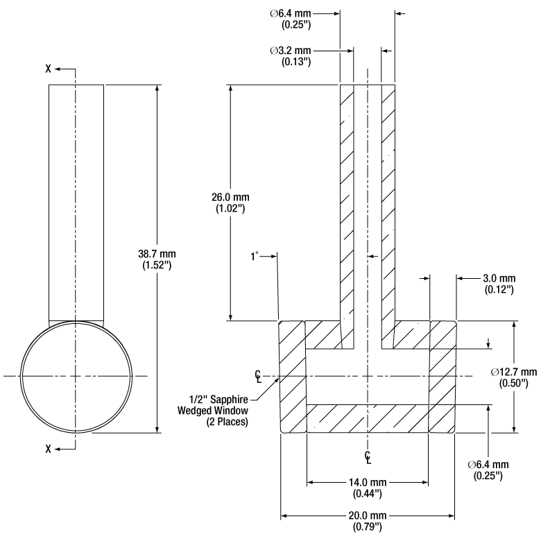 Thorlabs · Empty Gas Cell with Sapphire Windows