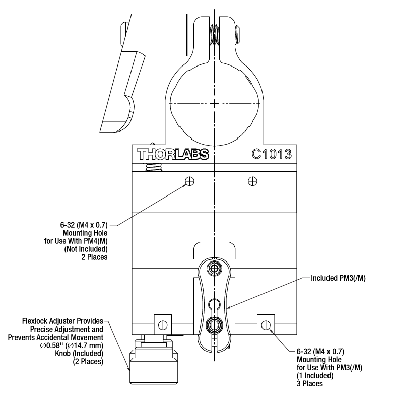 Thorlabs · Ø1" Post V-Clamp Mounts
