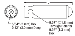 Thorlabs · Hex Adjusters, 3/16"-100 Fine