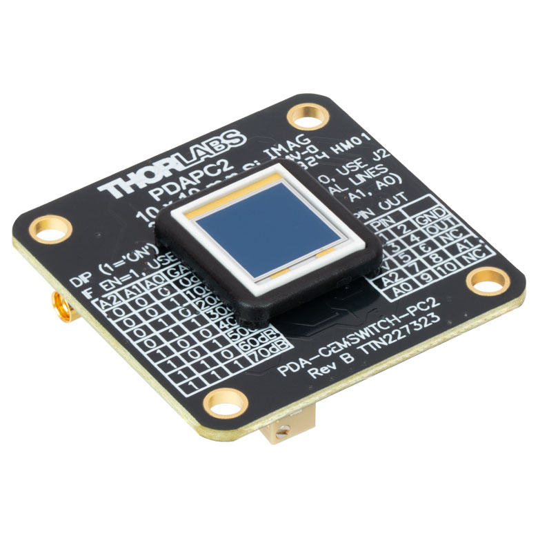 Thorlabs · Silicon and Black Silicon Free-Space Amplified ...