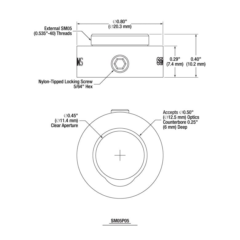 Thorlabs · SM Thread to Smooth Bore Adapters