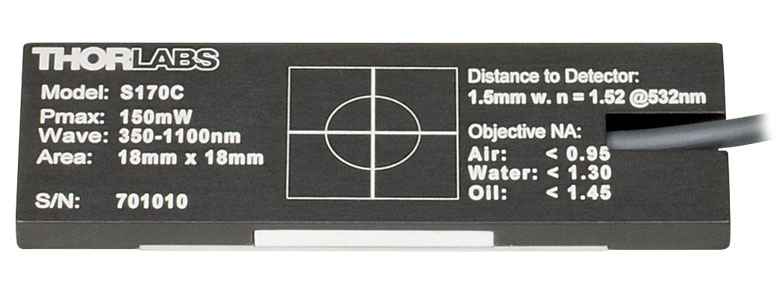 Thorlabs · Microscope Slide Power Meter Sensor Heads