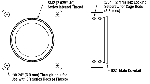 Thorlabs · 60 mm Cage Plates for Microscopy