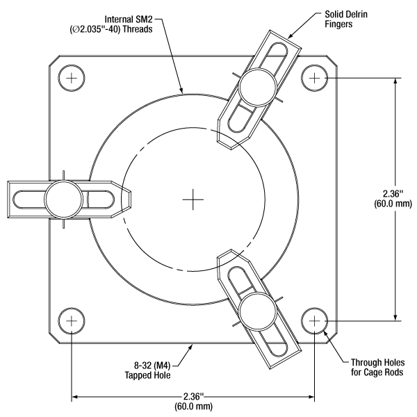 Thorlabs · Adjustable Lens Mounts for 60 mm Cage Systems