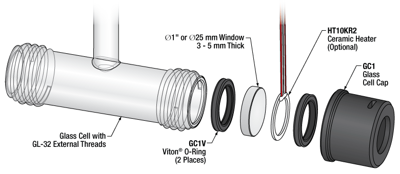 Thorlabs · Threaded Empty Glass Cells