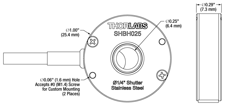 Thorlabs · Ø1/4" Diaphragm Shutters
