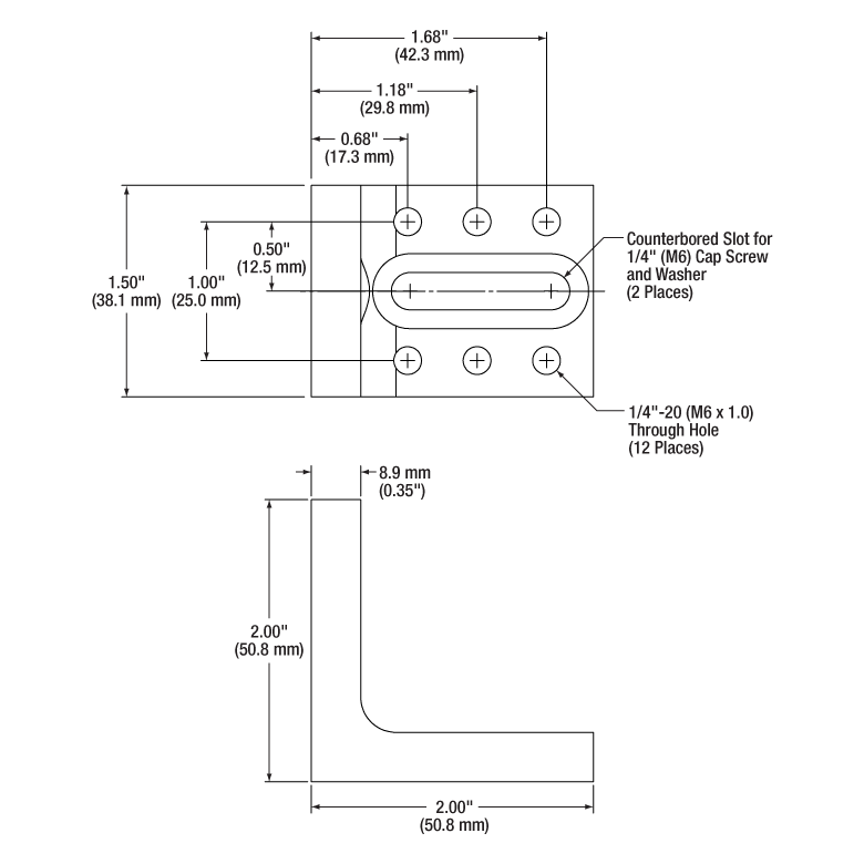 Thorlabs · Vacuum-Compatible Right-Angle Brackets