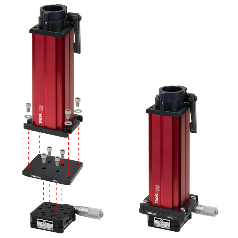 Thorlabs · 25 mm Travel, Self-Contained Stages for Manual Rigid Stands
