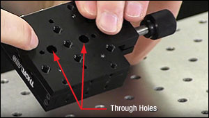 Thorlabs · Accessing Centrally Located Mounting Points on a Translation ...