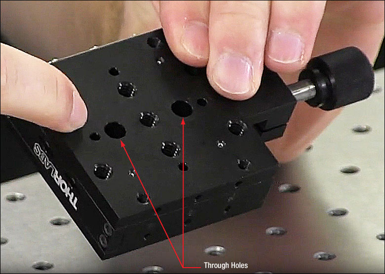 Thorlabs · Accessing Centrally Located Mounting Points on a Translation ...