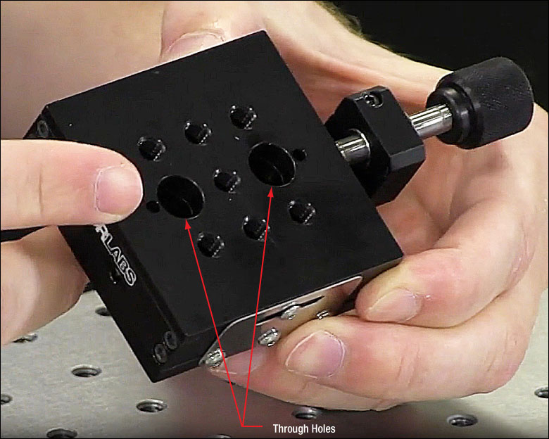 Thorlabs · Accessing Centrally Located Mounting Points on a Translation ...